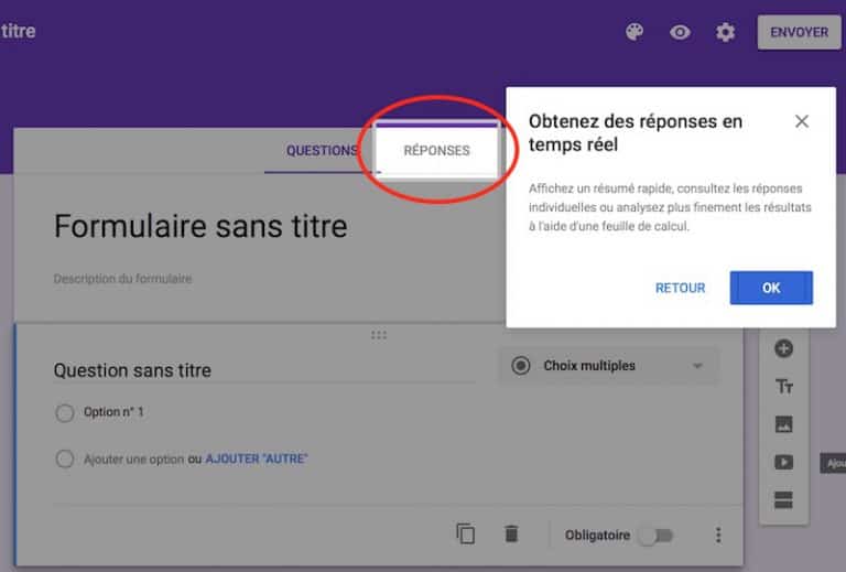 Créer un formulaire sur Google Forms et insérez-le sur votre site