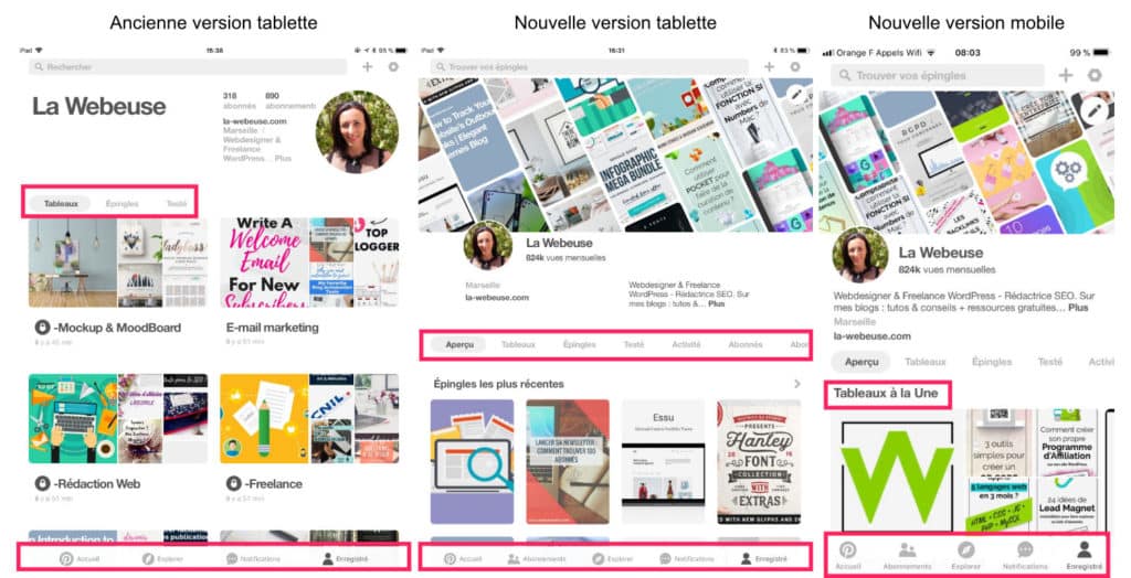 La nouvelle interface Pinterest améliore enfin l'expérience utilisateur