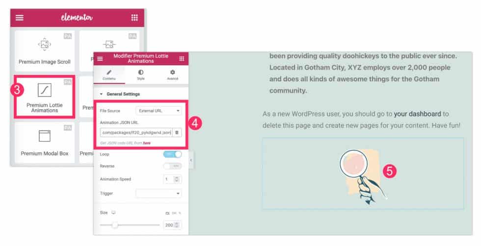 Comment insérer un Lottie dans WordPress, Divi ou Elementor