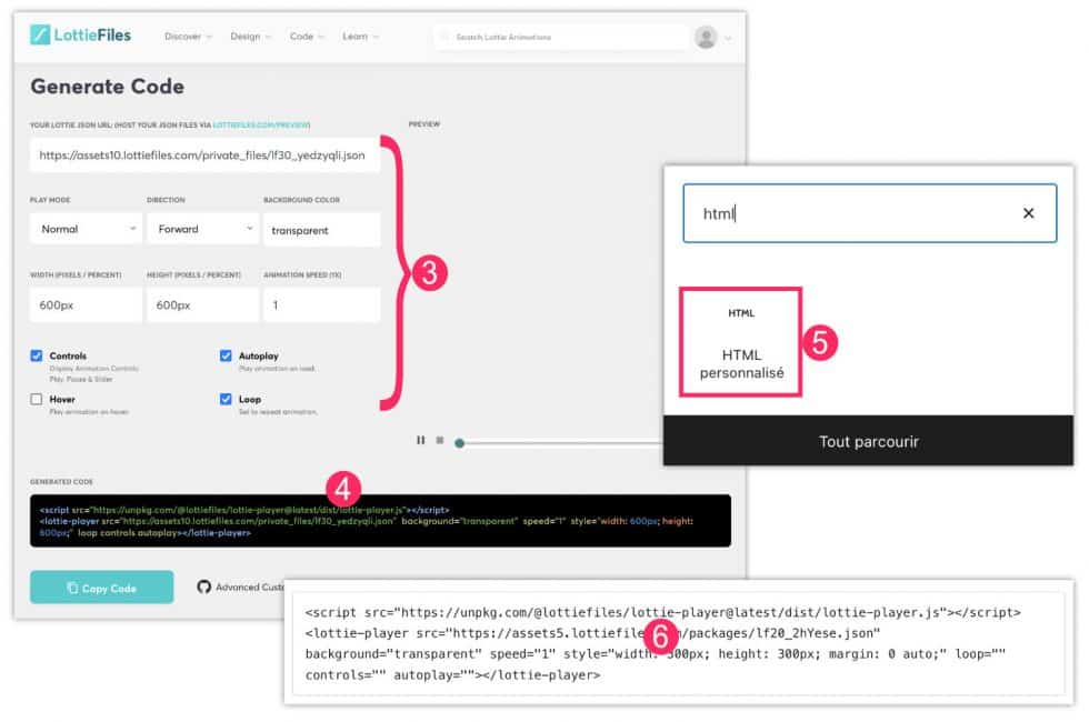 Comment insérer un Lottie dans WordPress, Divi ou Elementor