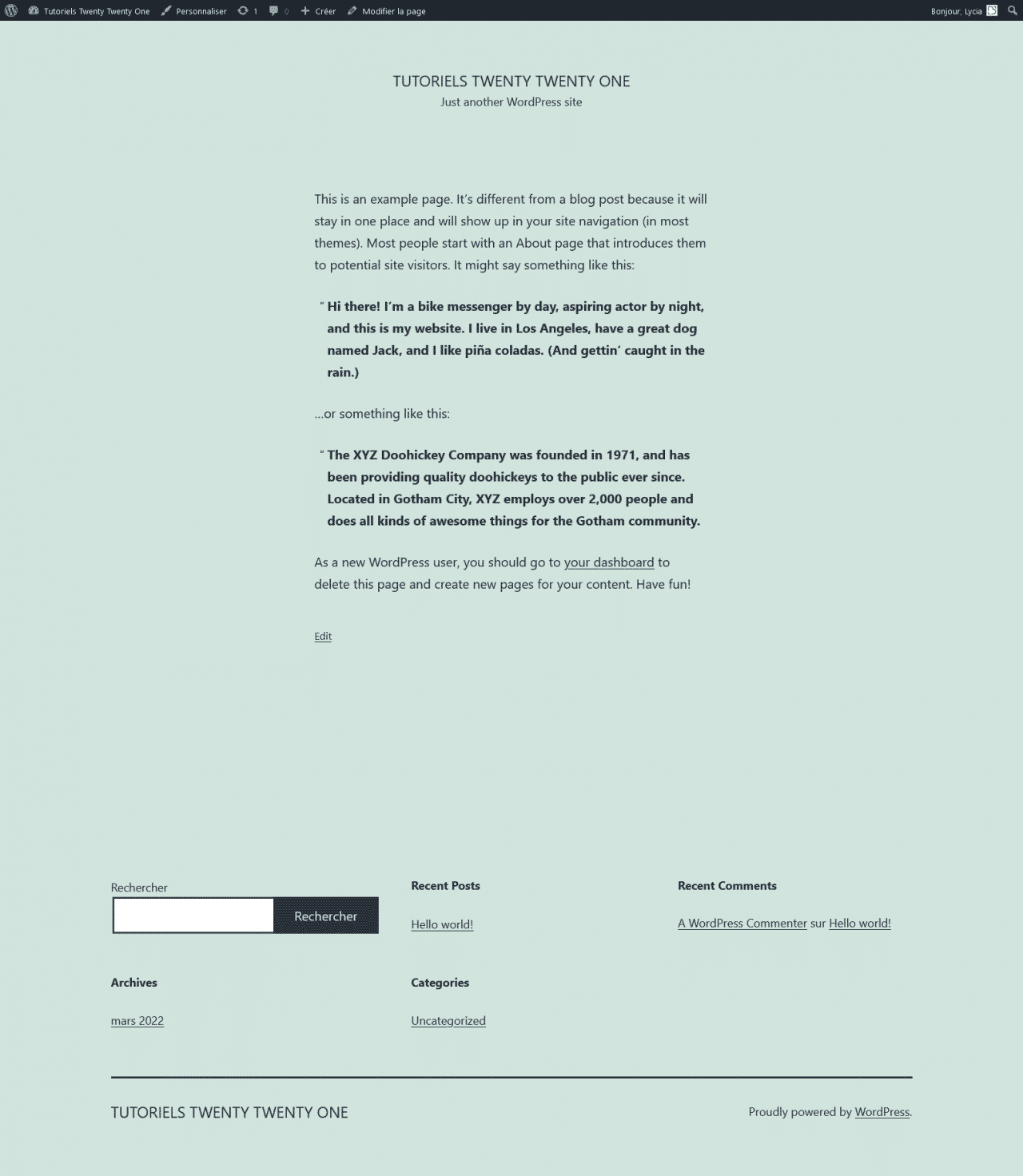 Twenty Twenty One : guide ultime pour un site simple & sobre