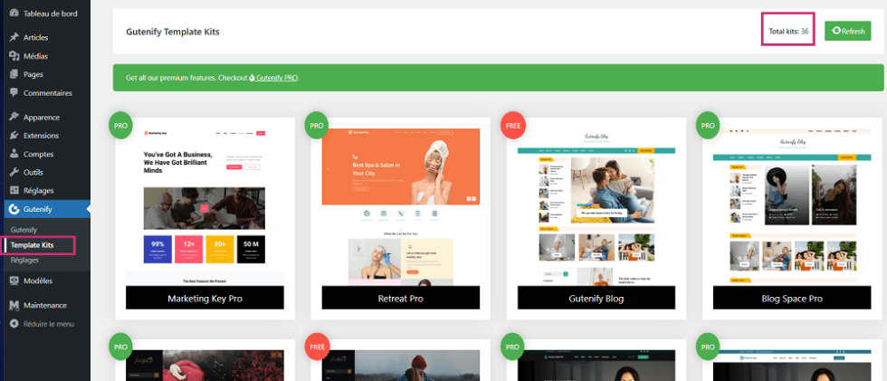 Gutenify Template Kit : thème WordPress compatible FSE [Démo]