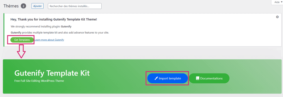 Gutenify Template Kit : thème WordPress compatible FSE [Démo]